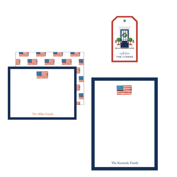 American Flag Stationery Gift Set - WH Hostess Social Stationery