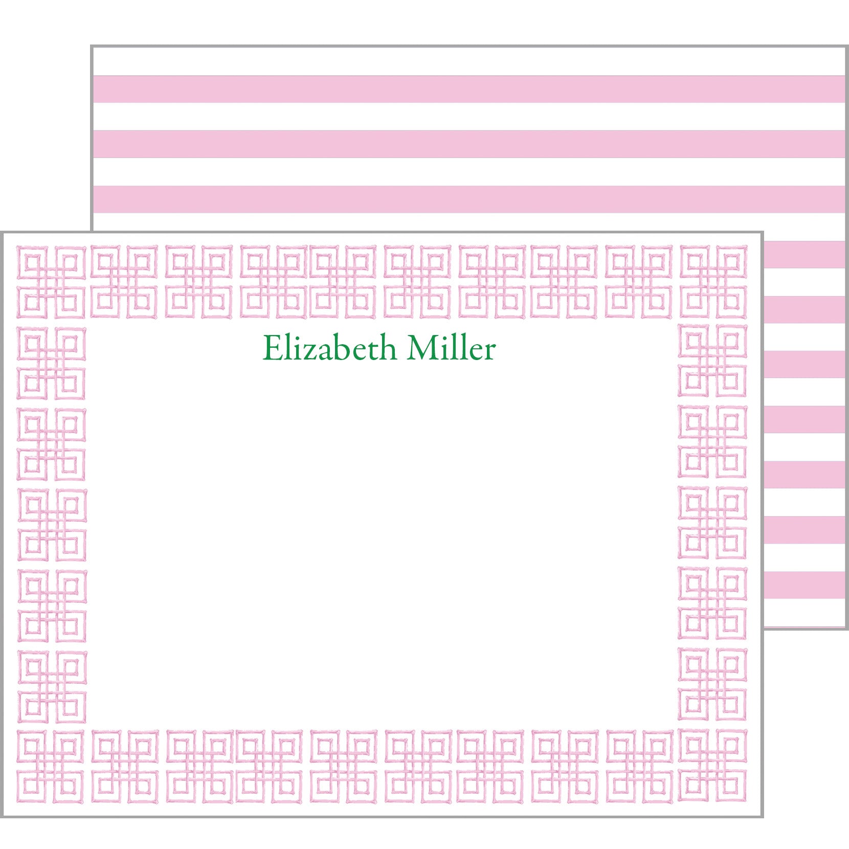 Personalized Preppy Stationery Flat Notecards - WH Hostess Social ...
