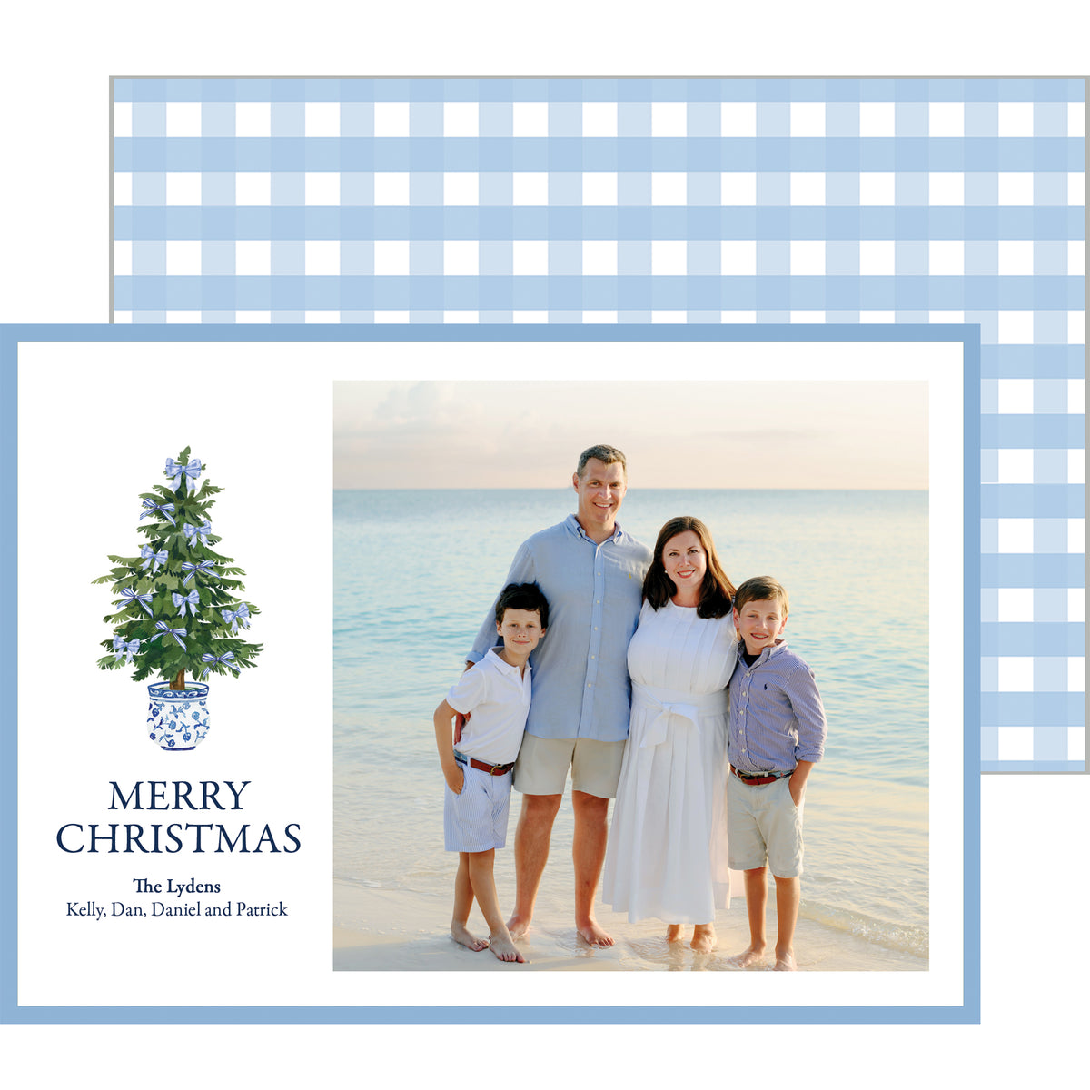 Preppy, Modern Custom Photo Christmas Cards - WH Hostess Social Stationery