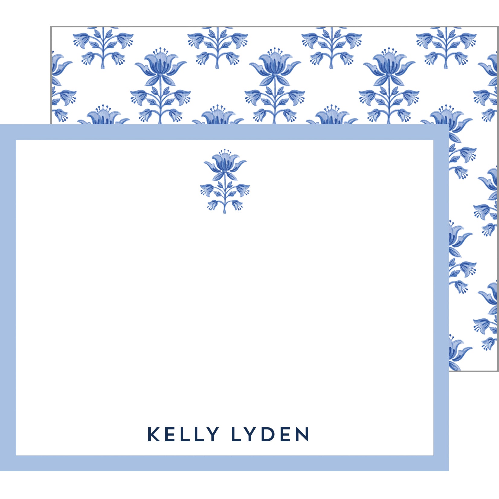 Personalized Preppy Stationery Flat Notecards - WH Hostess Social ...