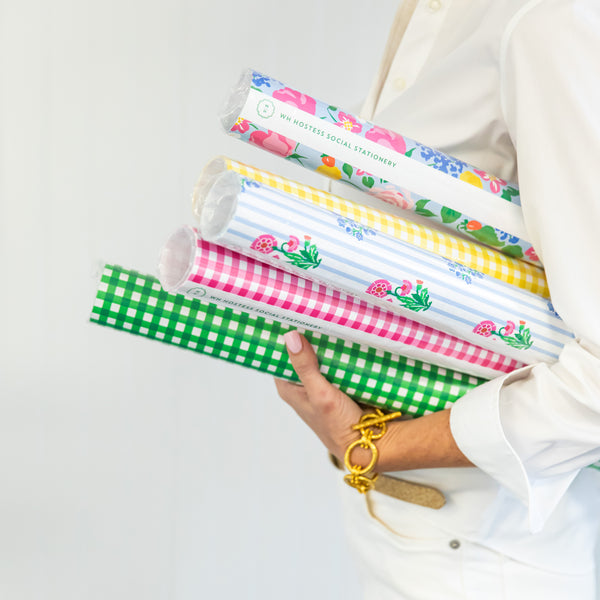 In Stock Continuous Roll Gift Wrap | Coco Block Print - WH Hostess ...