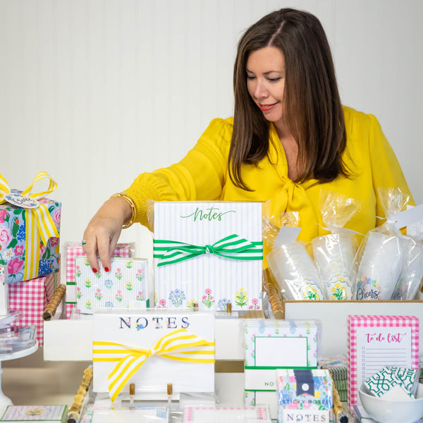 In Stock 5x7 Coco Block Print Notepad - WH Hostess Social Stationery