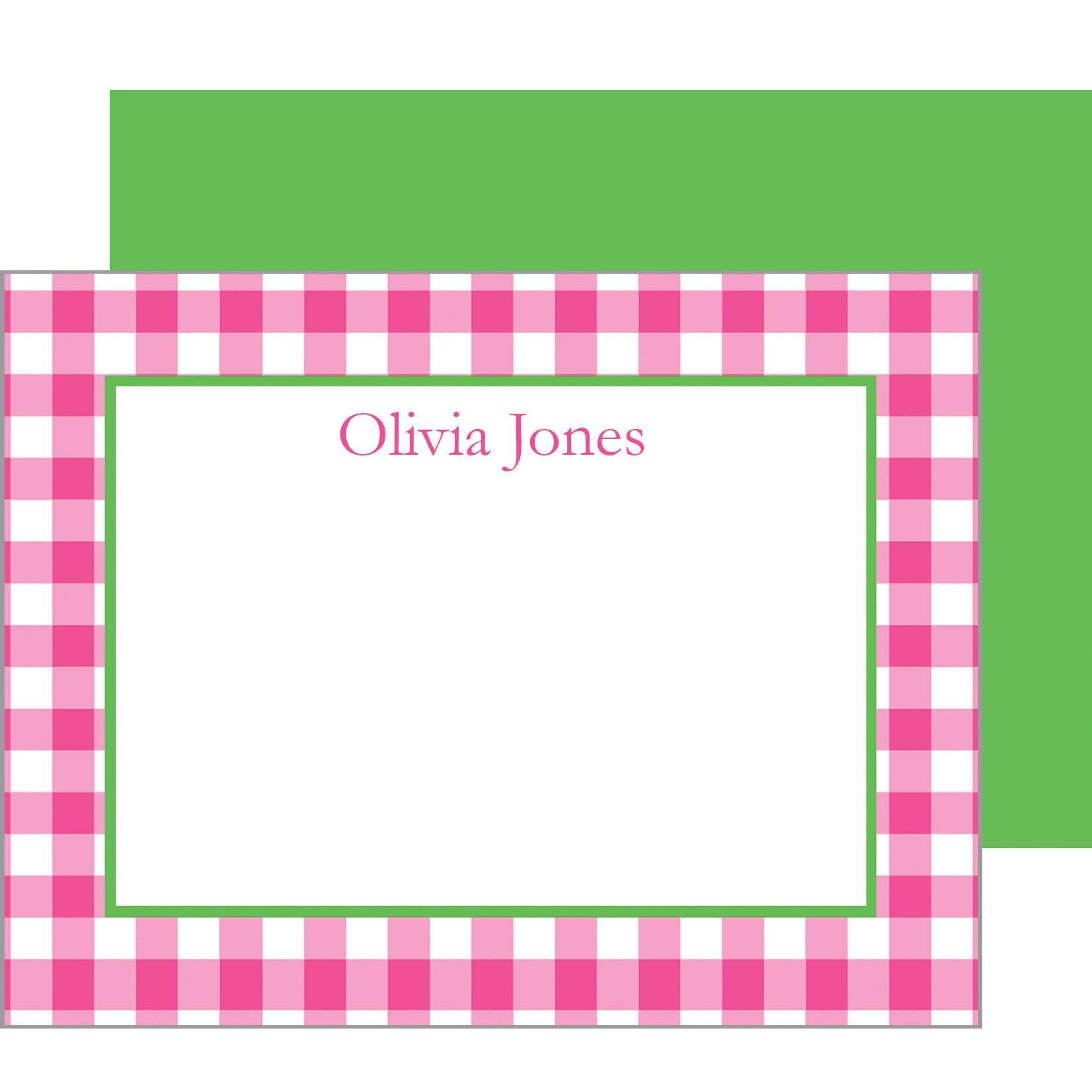 Personalized Preppy Stationery Flat Notecards - WH Hostess Social ...