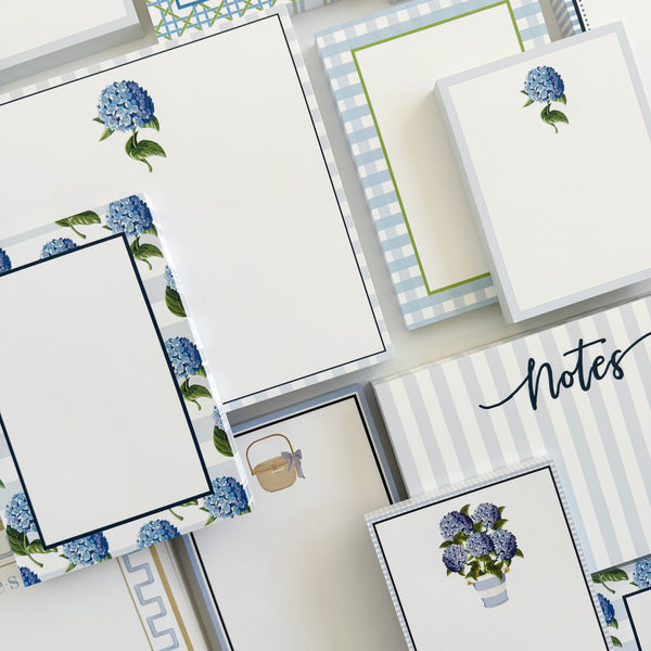 Stock Shoppe: 4x5 Hydrangea Bloom Notepad - WH Hostess Social Stationery