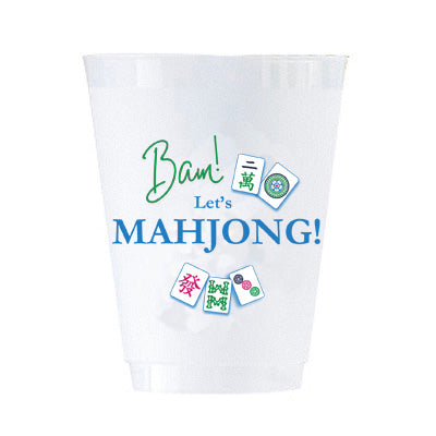 Mahjong Bam! Shatterproof Cups | Set of 8 - WH Hostess Social Stationery