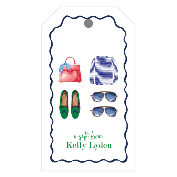 Preppy Style Personalized Gift Tags - WH Hostess Social Stationery