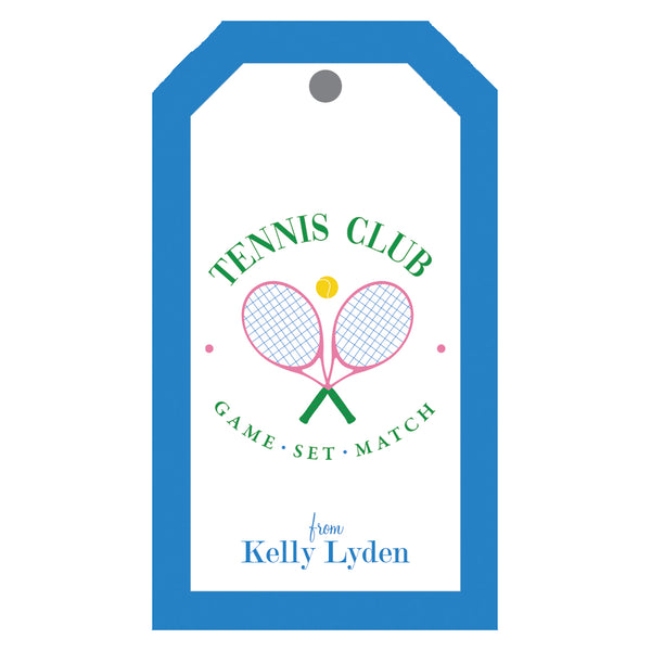 Pink and Green Tennis Club Personalized Gift Tags - WH Hostess Social ...