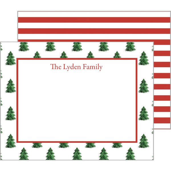 Christmas Tree Farm Personalized Flat Notecard - WH Hostess Social ...