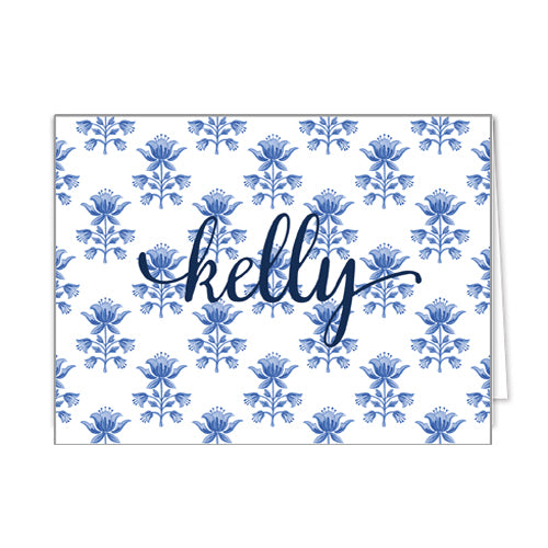 Preppy Personalized Folded Notecards in Modern Patterns - WH Hostess ...