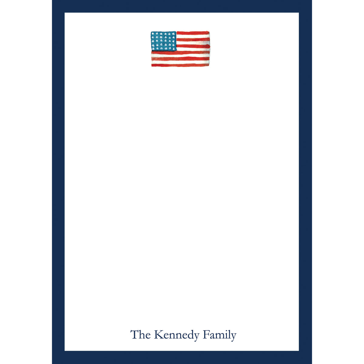 American Flag Personalized Notepad - WH Hostess Social Stationery
