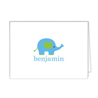 Elephant Personalized Folded Notecards - More Color Options - WH ...