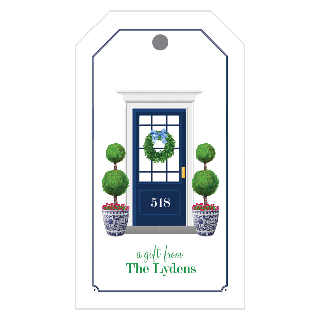 Chinoiserie Front Door Personalized Gift Tags - WH Hostess Social ...