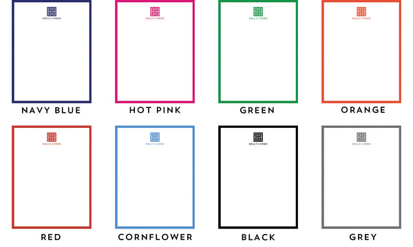 Greek Key Emblem Personalized Notepad - More Color Options - WH Hostess ...