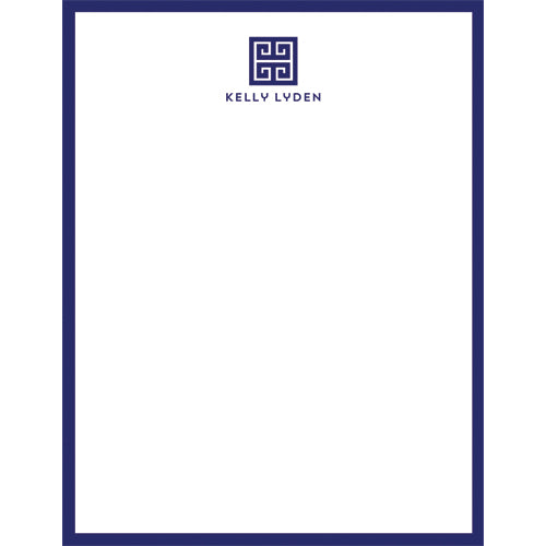Greek Key Emblem Personalized Notepad - More Color Options - WH Hostess ...