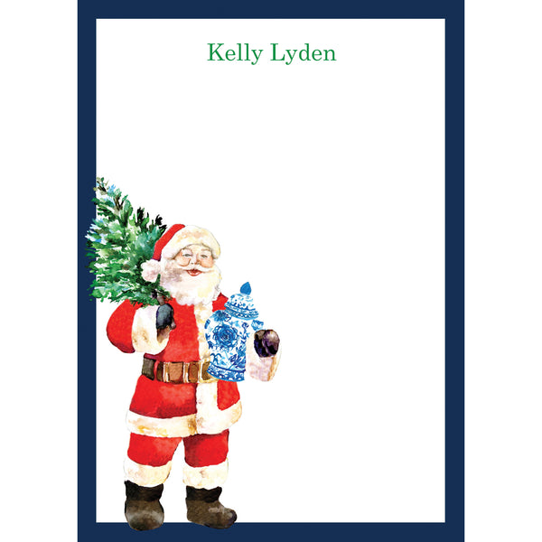 Santa Claus with Ginger Jar Personalized Notepad - WH Hostess Social ...