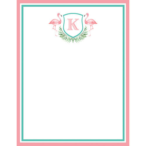 Watercolor Pink Flamingo Personalized Notepad - WH Hostess Social ...
